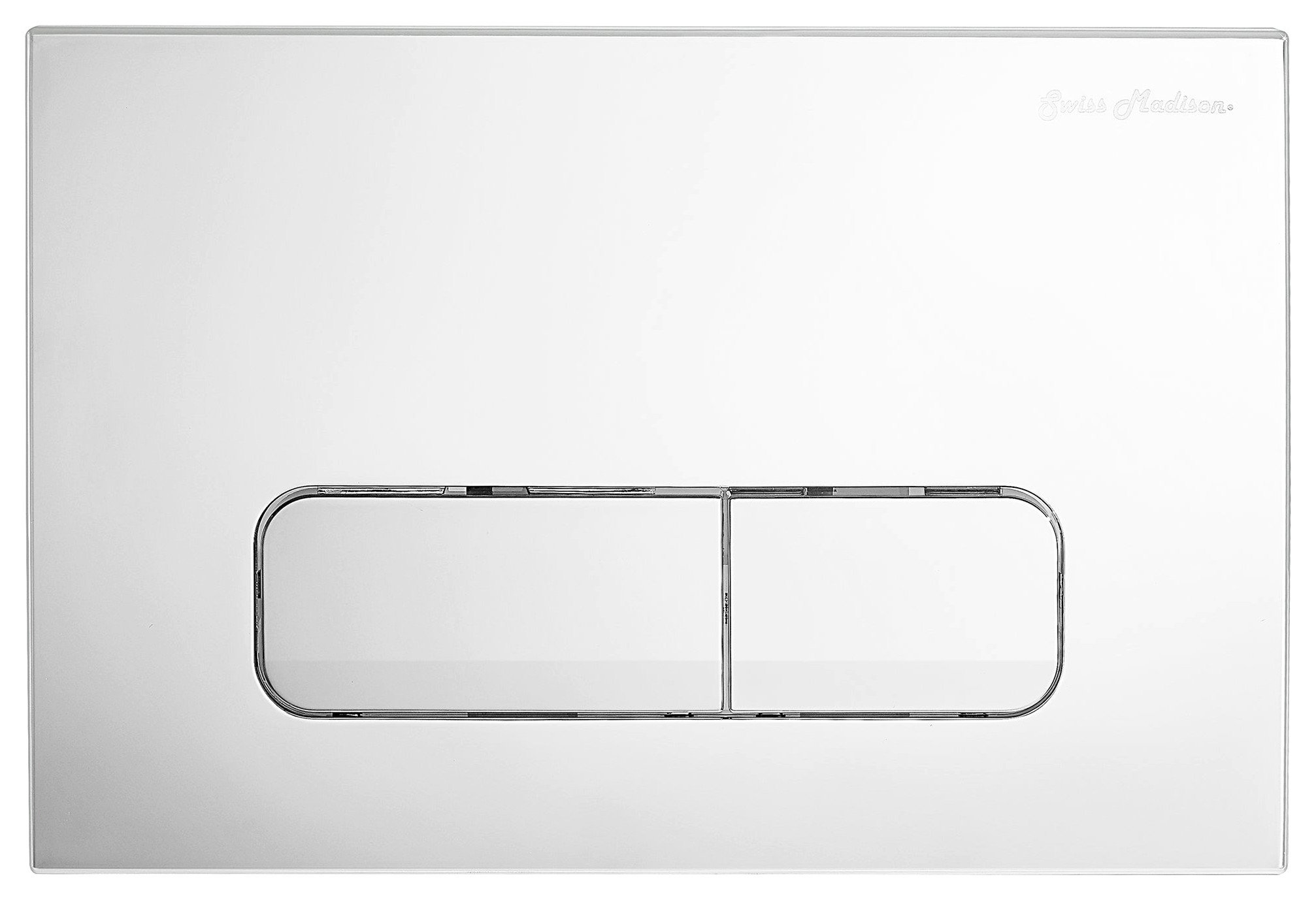 Wall Mount Dual Flush Actuator Plate, Rectangle Push Buttons, Polished ...