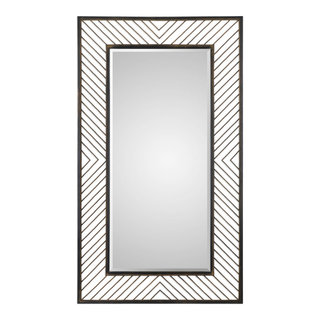 Uttermost Karel Chevron Mirror - Industrial - Wall Mirrors - by ...