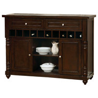 Benzara BM137555 Hurdsfield Cottage Style Antique Cherry Finish Server ...