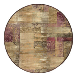 Generations 1527X Green/Beige 4' x 5'9" Rug, Round 6' Round ...