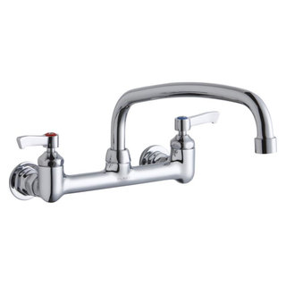 Elkay 14" Arc Tube Spout 2-Handle Wall Mount Commercial Faucet ...