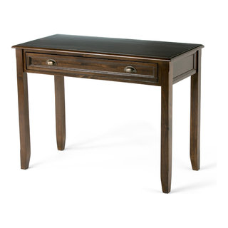 Burlington Solid Wood 42 Inch Wide Writing Office Desk In Mahogany ...