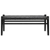 Black Leather Strap Bench - Transitional - Accent And Storage Benches ...