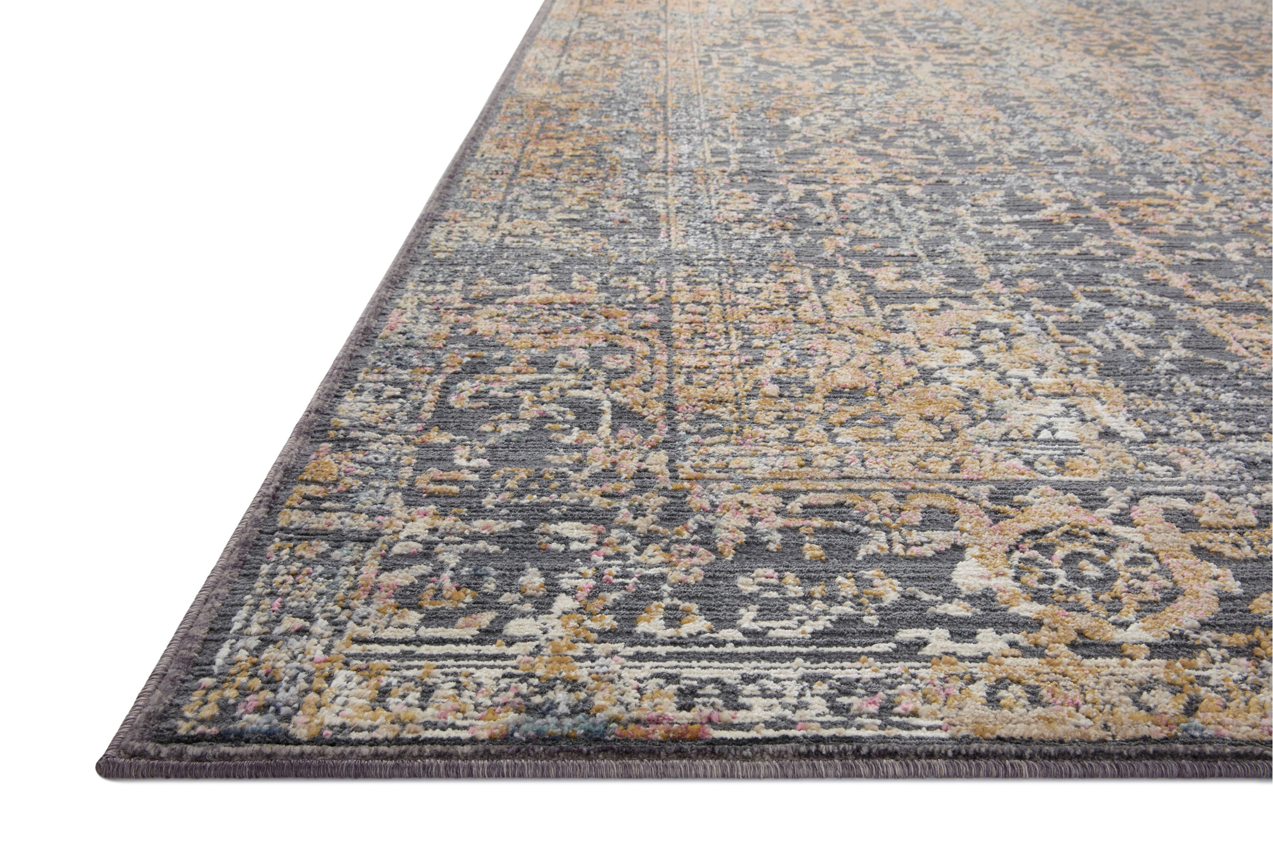 Loloi Indra Ina-05 Vintage/Distressed Rug, Graphite/Sunset, 5'x7'10 ...