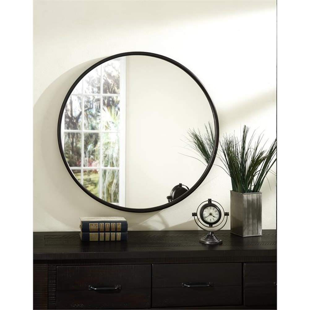 Modern Round 30-inch Mirror - Transitional - Bathroom Mirrors - by ...