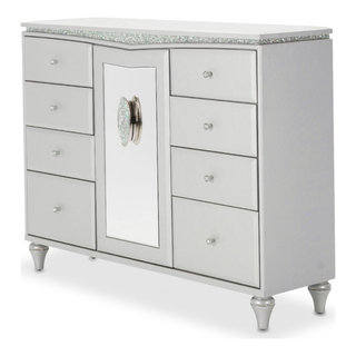 Melrose Plaza Upholstered Dresser, Dove - Traditional - Dressers - by ...