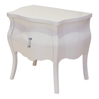 Adonis Modern Bombay Shape Nightstand - Traditional - Nightstands And Bedside Tables - by ...