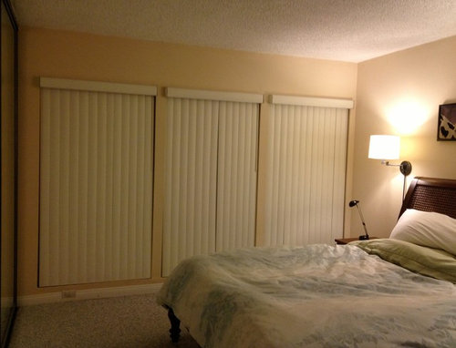 window treatment for three side-by-side windows