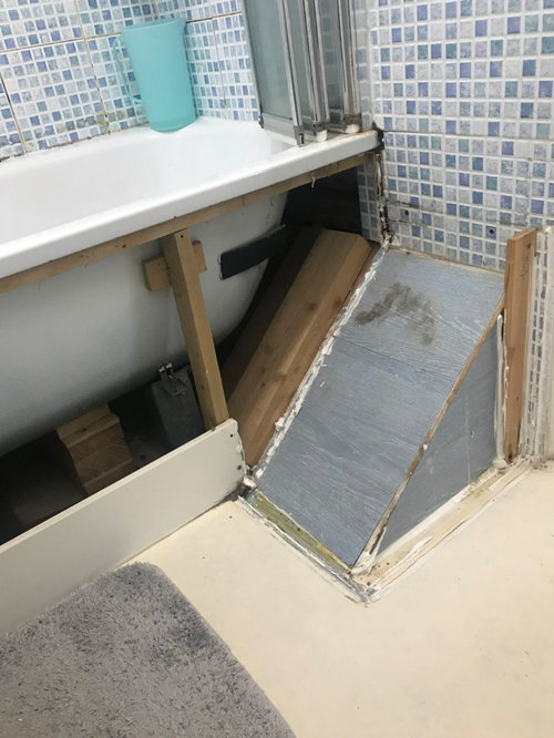 Stair Box in Bathroom help.