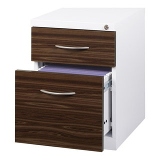 Hirsh 20-in Deep Mobile Pedestal 2-Drawer Metal Box/File. Laminate ...
