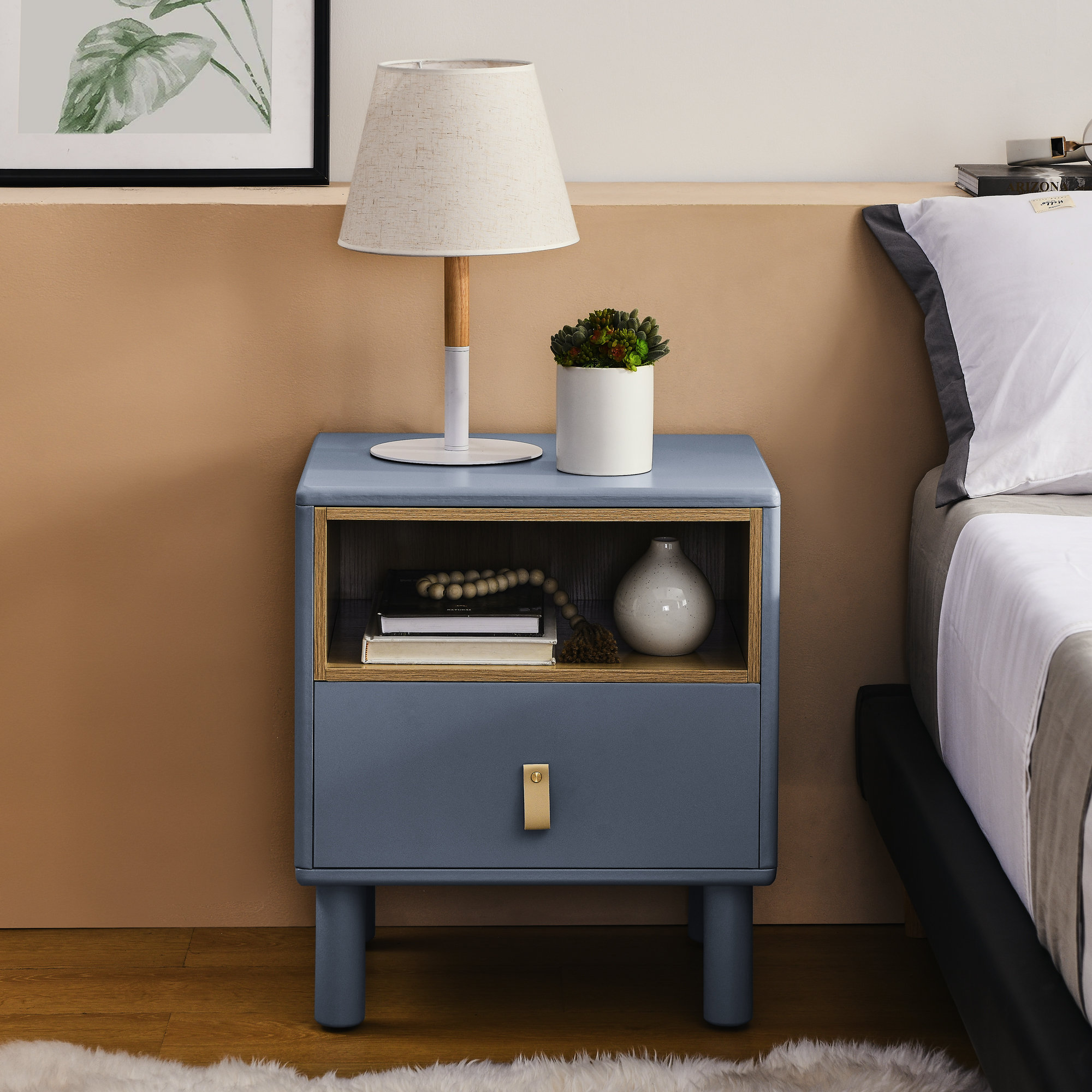 TATEUS Single drawer bedside table, modern style bedside table ...