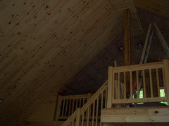 Cottage cathedral ceiling - which way to install tongue-in-groove pine?