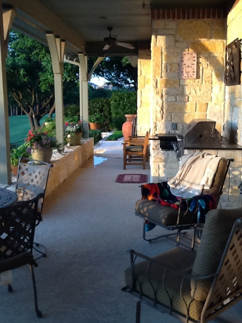 Boring porch/patio area.