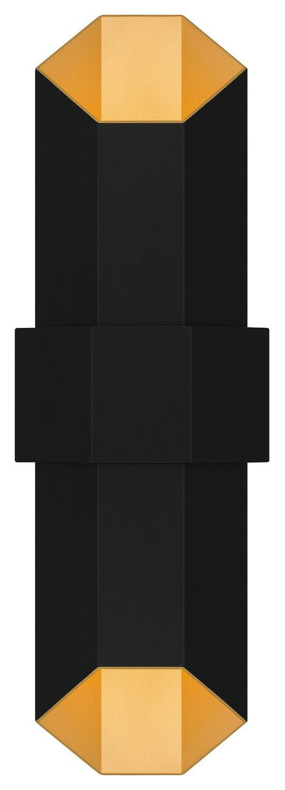 Chasm LED Outdoor Wall Mount in Matte Black Gold - Modern - Outdoor ...
