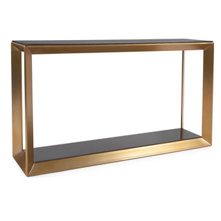 Stylish Brass-Finish Concord Console - Contemporary - Console Tables ...