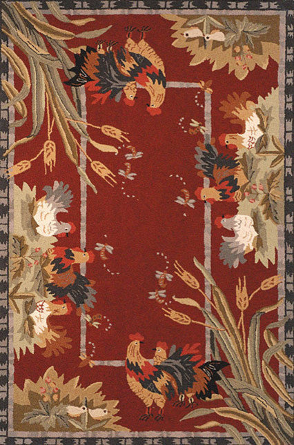 Safavieh Chelsea Hk56C Burgundy Area Rug, 8' Round - Farmhouse - Area ...