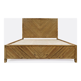 Eloquence Contemporary Modern King Size Bed - Natural - Rustic ...