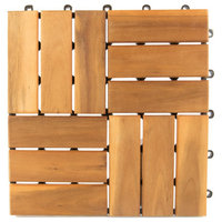 Villa Acacia Wood Interlocking Deck Tiles for Outdoor Patio and Floors ...