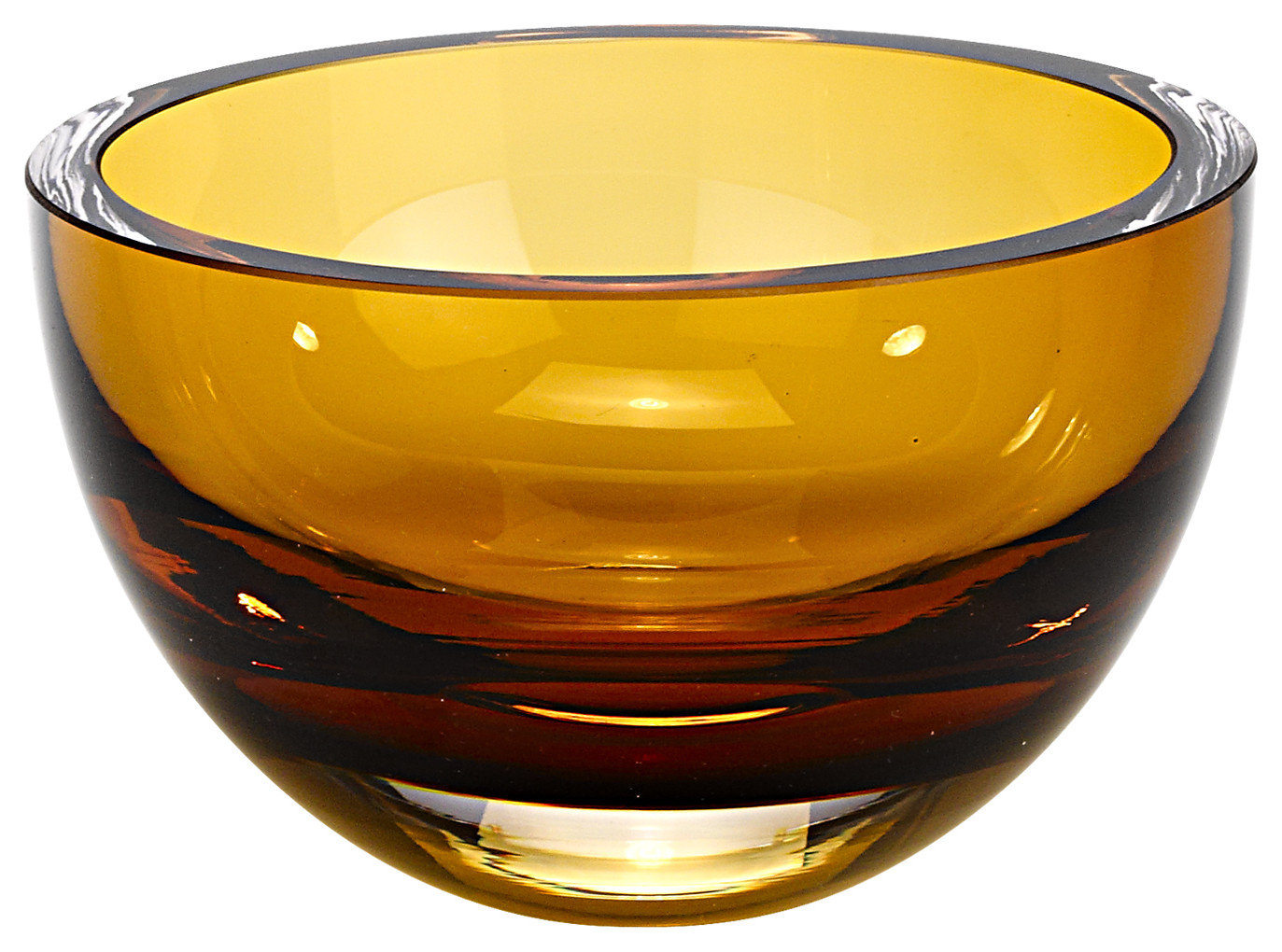 6 Mouth Blown European Made Lead Free Cobalt Blue Crystal Bowl, 6in x ...