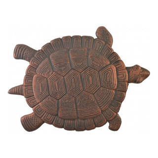 Decorative Cast Iron Yard And Garden Stepping Stone, Turtle, Bronze ...