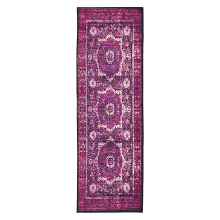 Traditional Majestic Violet Area Rug, 3'x9'10" Runner - Contemporary ...