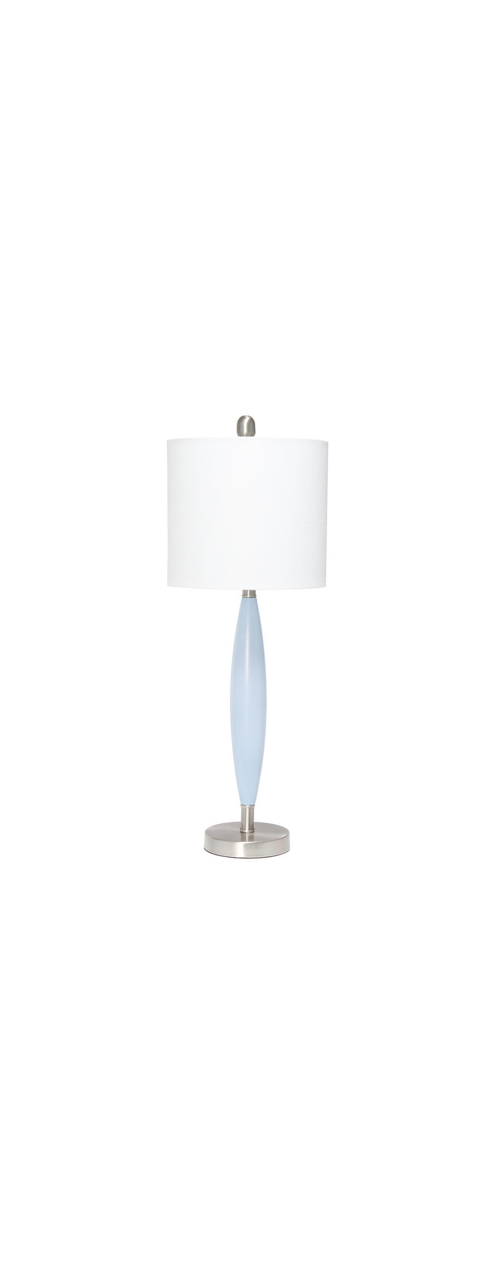 Lalia Home Stylus Table Lamp with White Fabric Shade, Blue ...