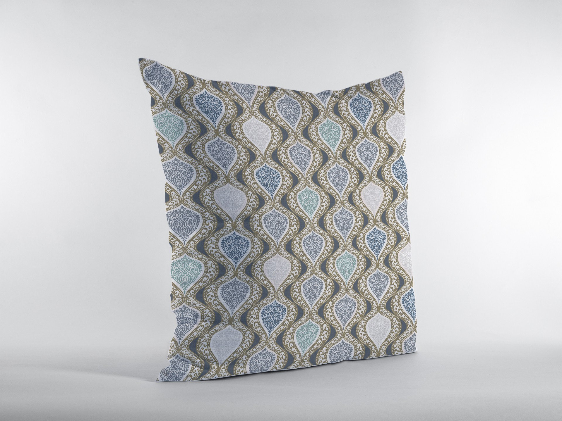 20 Gray Ogee Indoor Outdoor Zippered Throw Pillow - Mediterranean ...