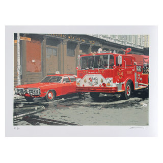 "Fire Engine, Fdny" Artwork - Contemporary - Fine Art Prints - by ...