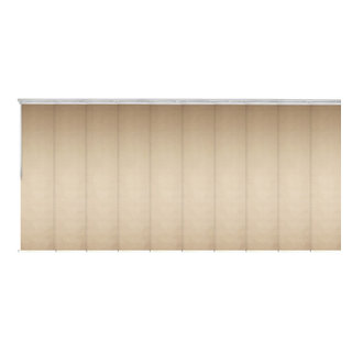 Osweald 10-Panel Track Extendable Vertical Blinds 120-218"W, 91.4" H ...