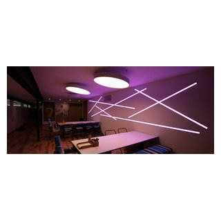 Striking Office Lobby Lighting - Other - by Centerlight Custom ...