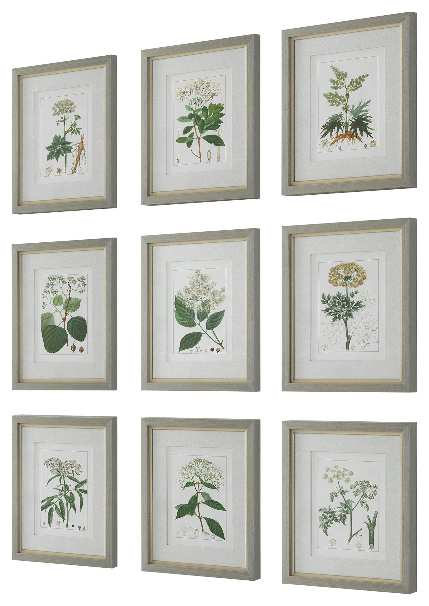 Uttermost 41466 Antique 20" x 17" Framed Floral Painting - Set of ...