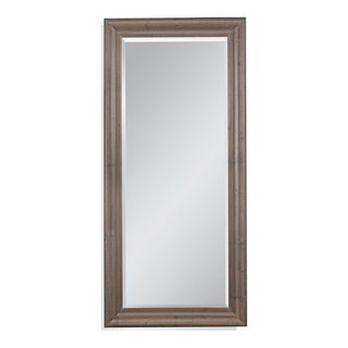 Rustic Brown Wood Composite Mirror Hitchcock Floor Mirror - Traditional ...