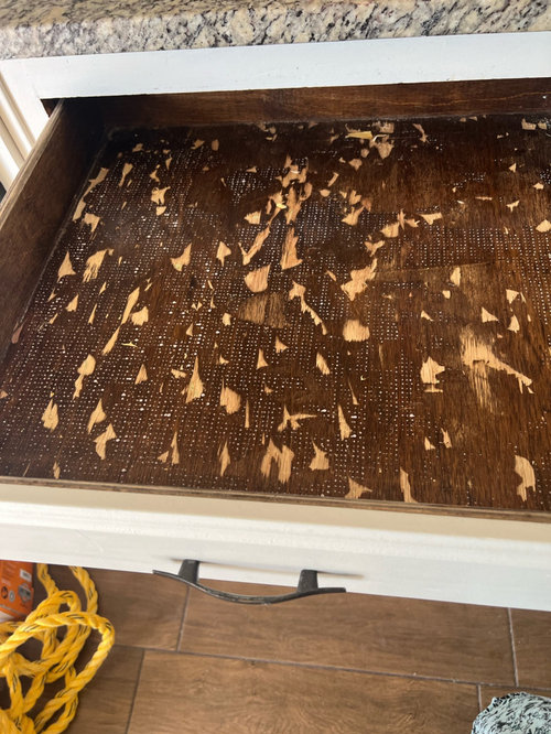 chipped kitchen cabinet drawers