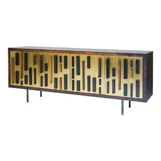 Blok Bronze Metal Sideboard Cabinet - Industrial - Buffets And ...