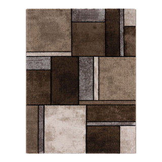 Modern Area Rug Geometric Pattern, 2'x3'7" - Contemporary - Area Rugs ...