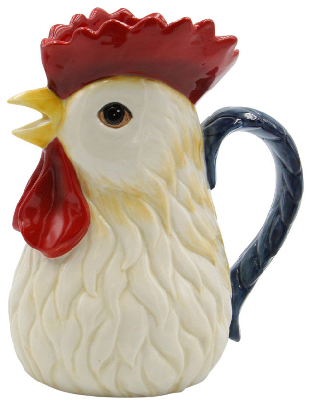 Colorful Rooster Pitcher - Farmhouse - Pitchers - by Cosmos Gifts Corp ...