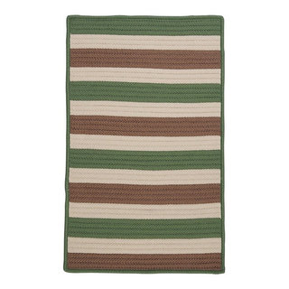 Stripe It Rug, Moss-stone, 2'x8' Runner, 2'x8' Runner - Modern - Hall ...