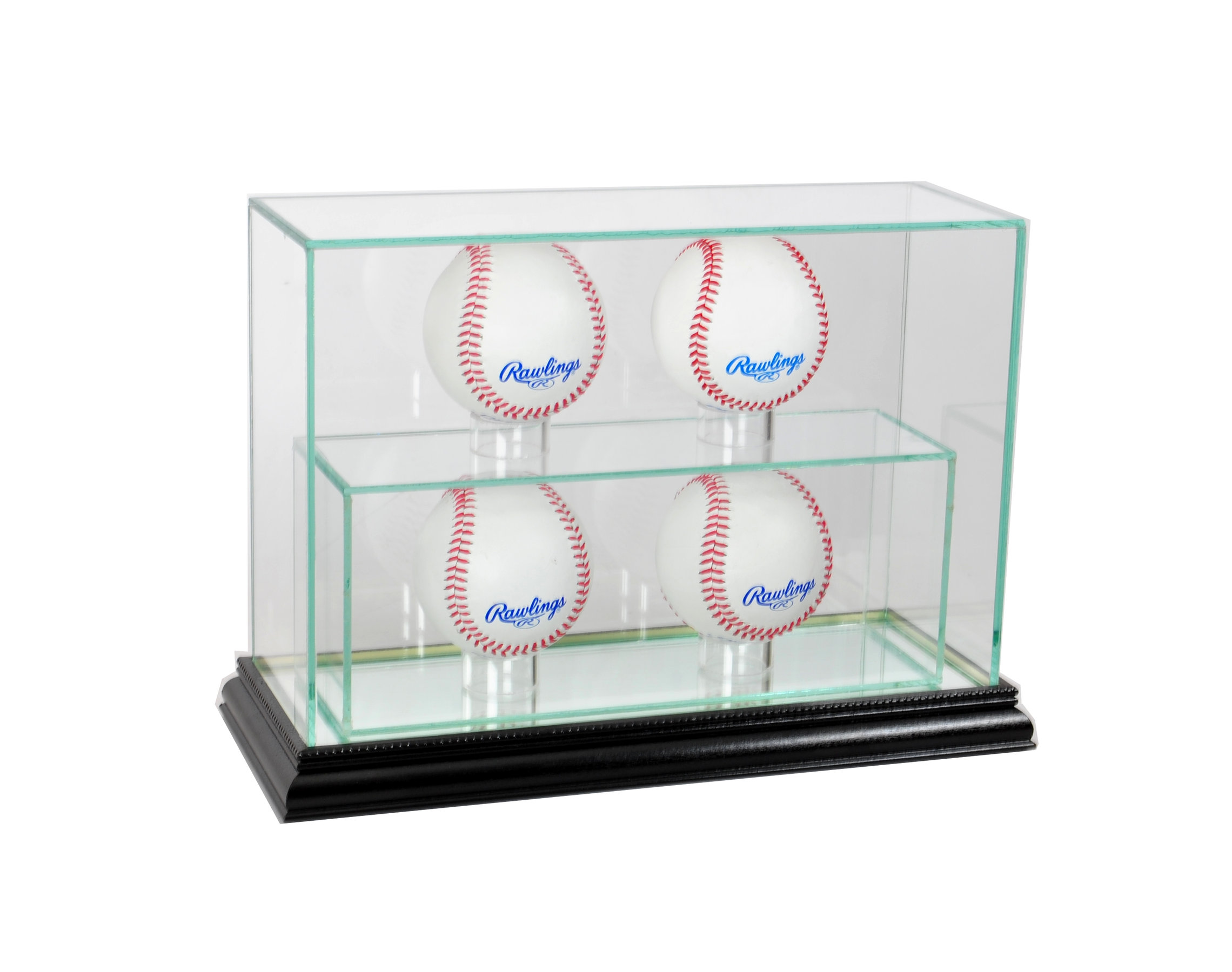 4 Upright Baseball Display Case - Traditional - Sports And Game Room ...