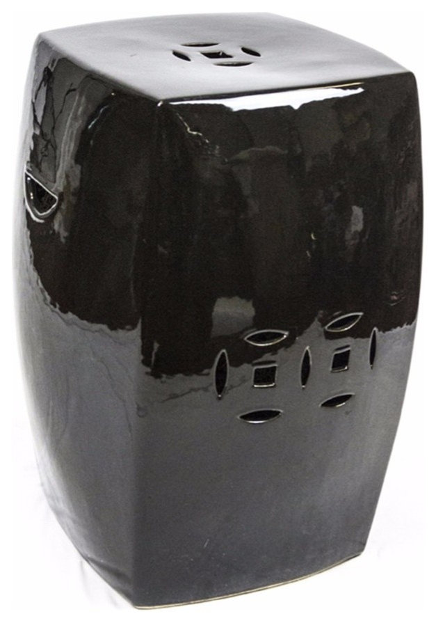 Ceramic Garden stool, Black - Asian - Accent And Garden Stools - by ...