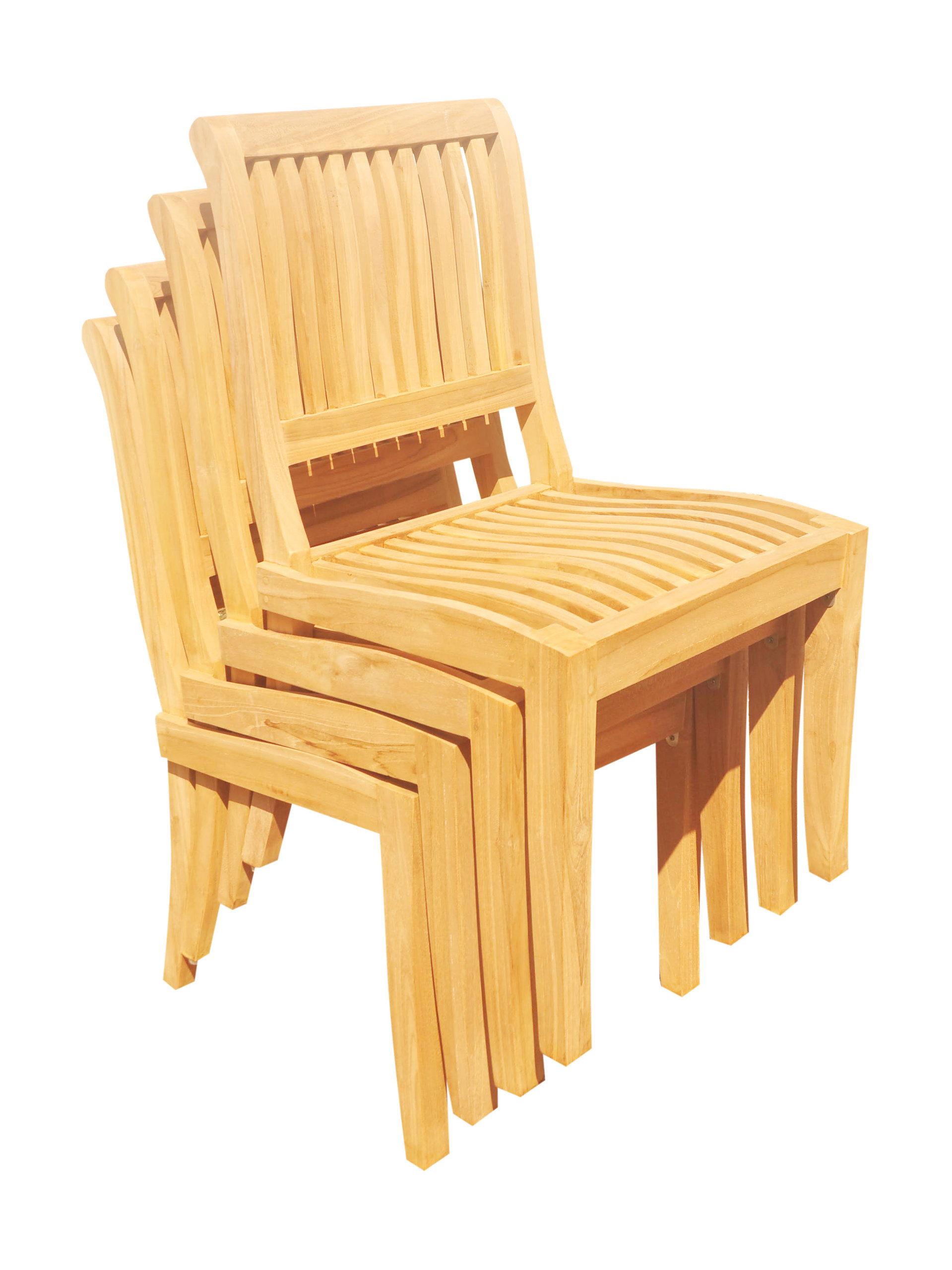 9-Piece Teak Dining Set: 122" Rectangle Extn Table, 8 Arbor Stacking ...