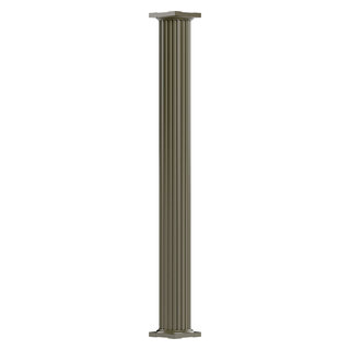 6" x 8' Endura-Aluminum Column, Round Shaft, Gloss White Finish w ...