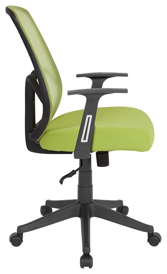 Salerno Series High Back Green Mesh Chair with Arms - Contemporary ...
