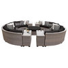 Florence 11 Piece Outdoor Wicker Patio Furniture Set 11b in Black ...