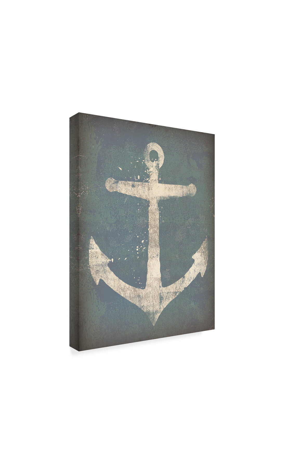 Ryan Fowler 'Anchor On Teal' Canvas Art, 24"x32" - Beach Style - Prints And Posters - by ...