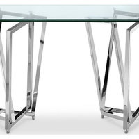 Magnussen Furniture Lenox Square Rectangular Sofa Table, Nickel T3790 ...