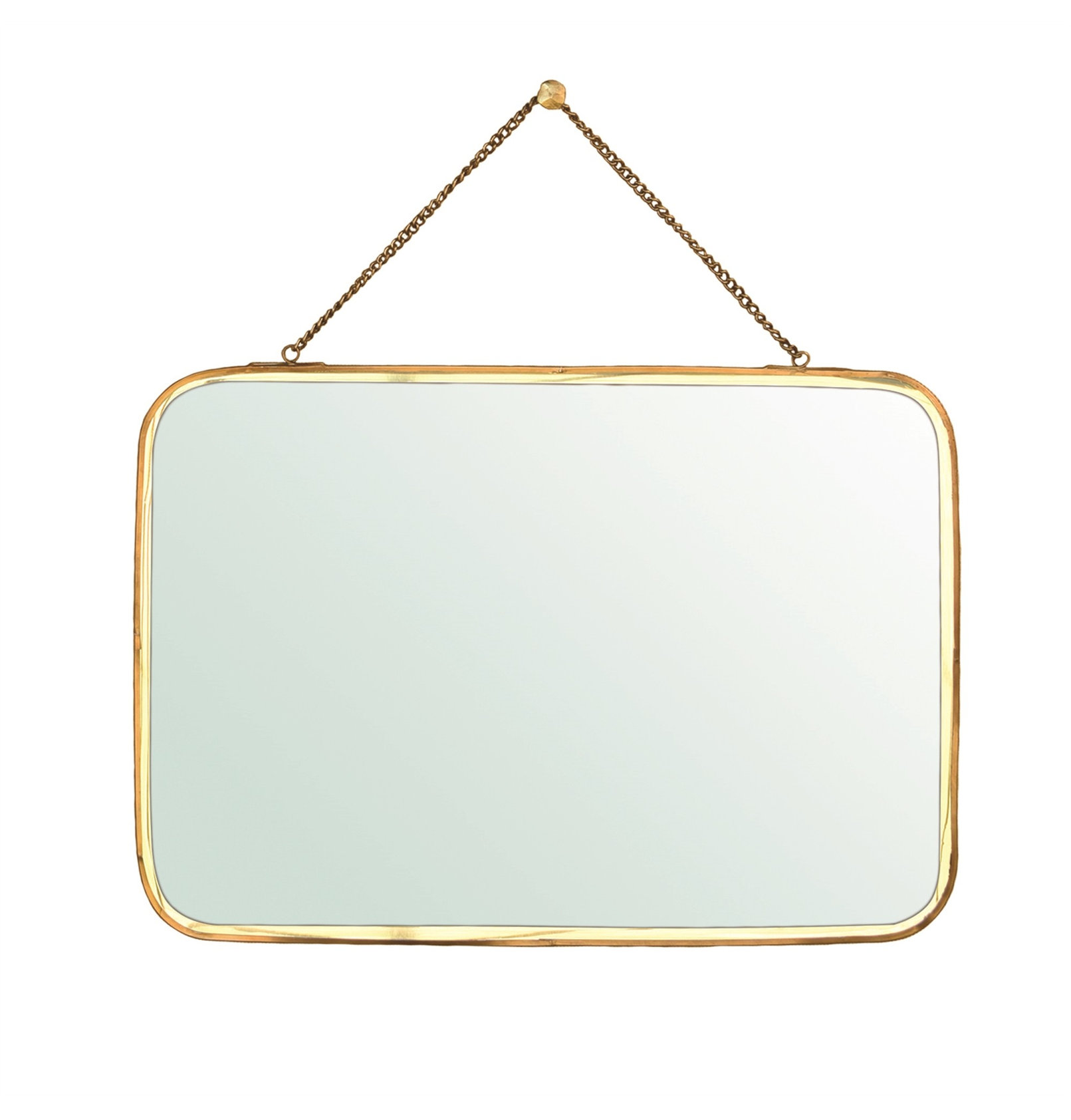 Gold Metal Horizontal Wall Mirror - Contemporary - Wall Mirrors - by ...