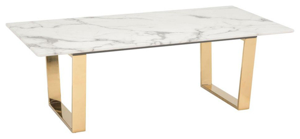 Atlas Coffee Table Stone and Gold - Contemporary - Coffee Tables - by ...
