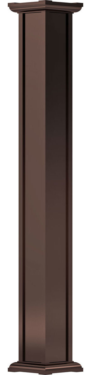 6" x 8' Endura-Aluminum Acadian Style Column, Square Shaft, Textured ...