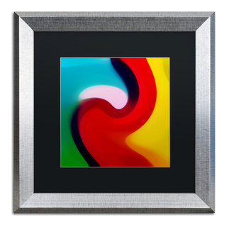 'Moon Resting 2' Art, , Silver Frame, Black Mat, 16x16 - Traditional ...