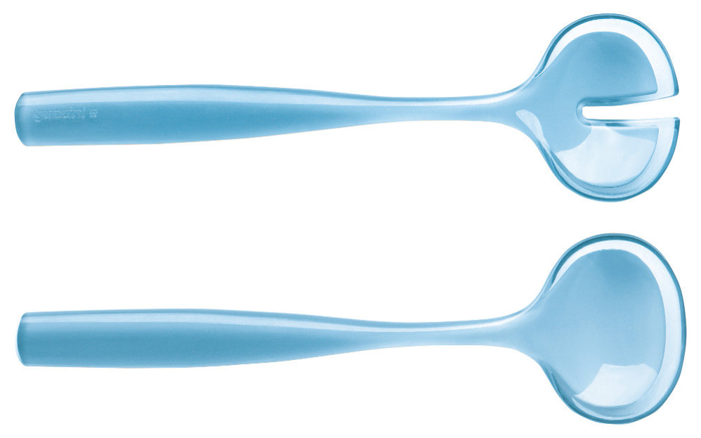 Guzzini Grace Sea Blue Salad Servers - Contemporary - Serving Utensils ...